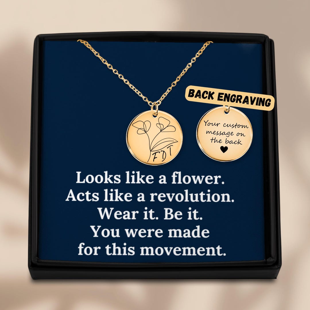 Subtle Anti-trump Necklace-fdt Pendant, Feminist Statement Necklace for ...