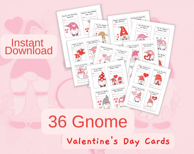 Gnome Valentine's Day Card for Friend Happy Valentine's Day Greeting ...