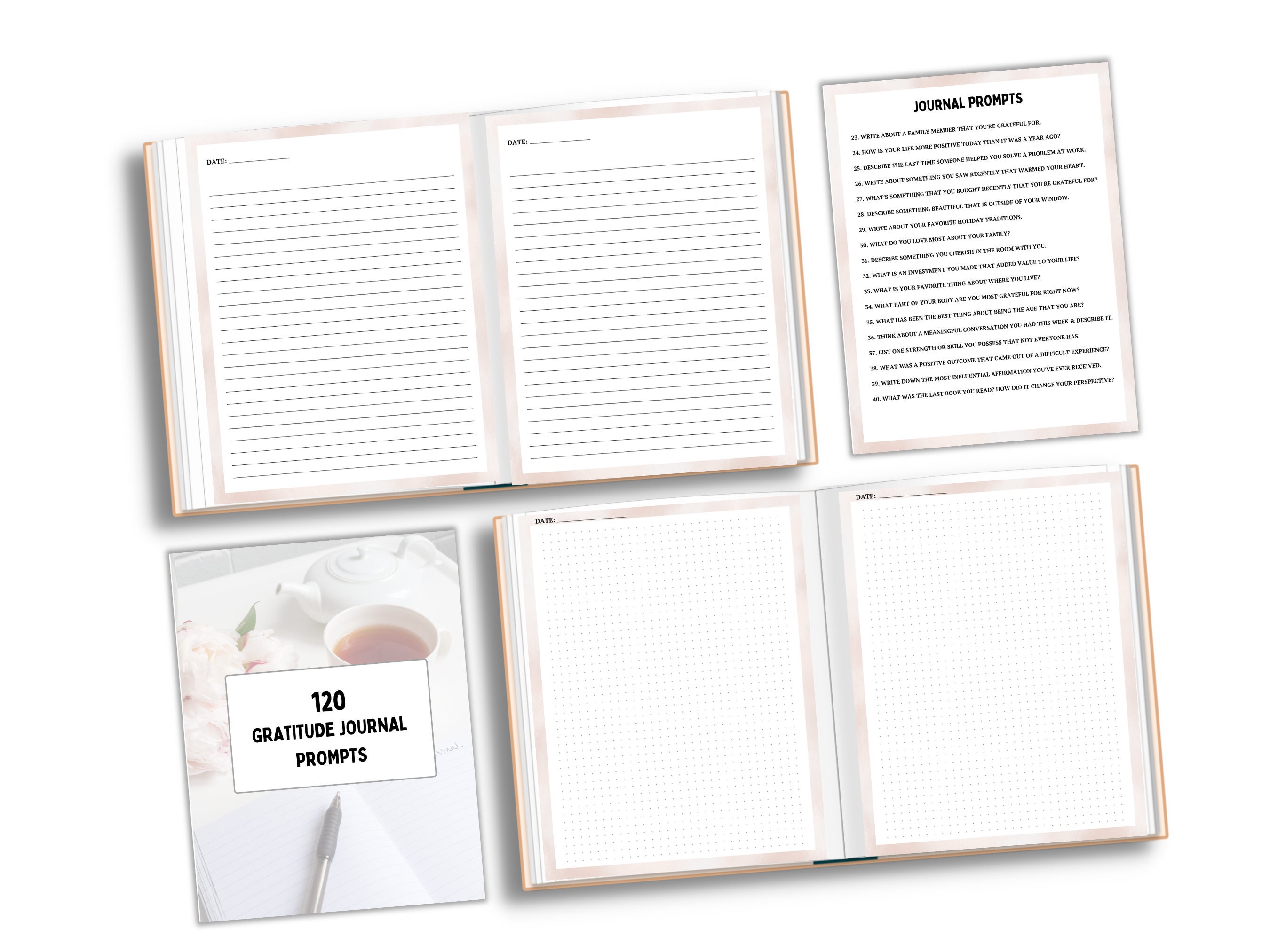 Gratitude Journal Prompts | Prompt Guide | Writing Prompts | Positivity ...