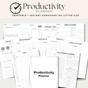 Productivity and Time Management Planner | Hourly Planner for Efficient ...