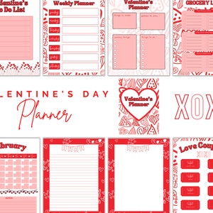 Printable Valentines Day Planner-instant Download-love Coupons-to Do ...