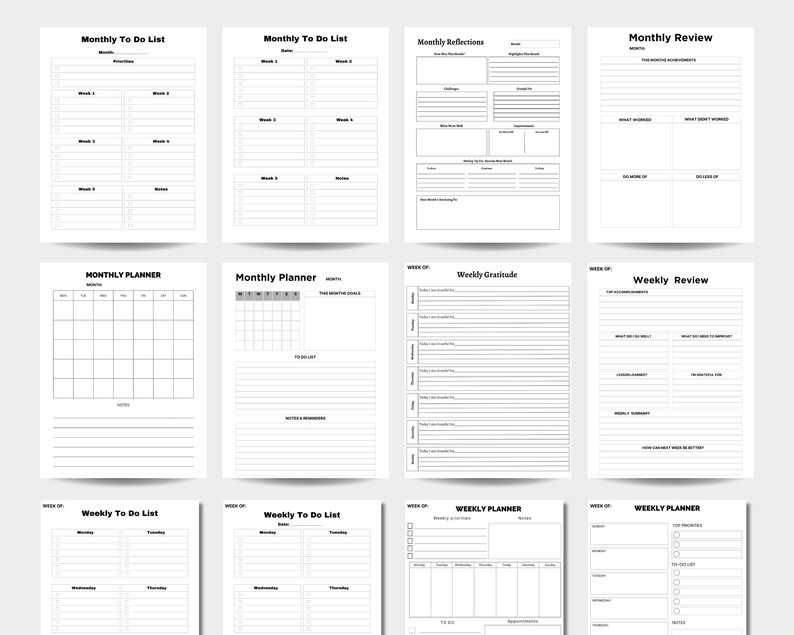 Productivity and Time Management Planner | Hourly Planner for Efficient ...