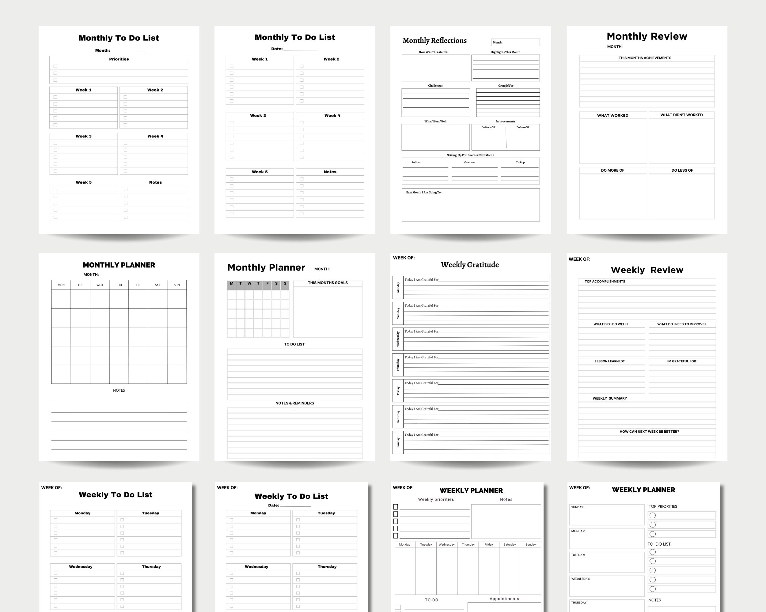 Productivity and Time Management Planner | Hourly Planner for Efficient ...