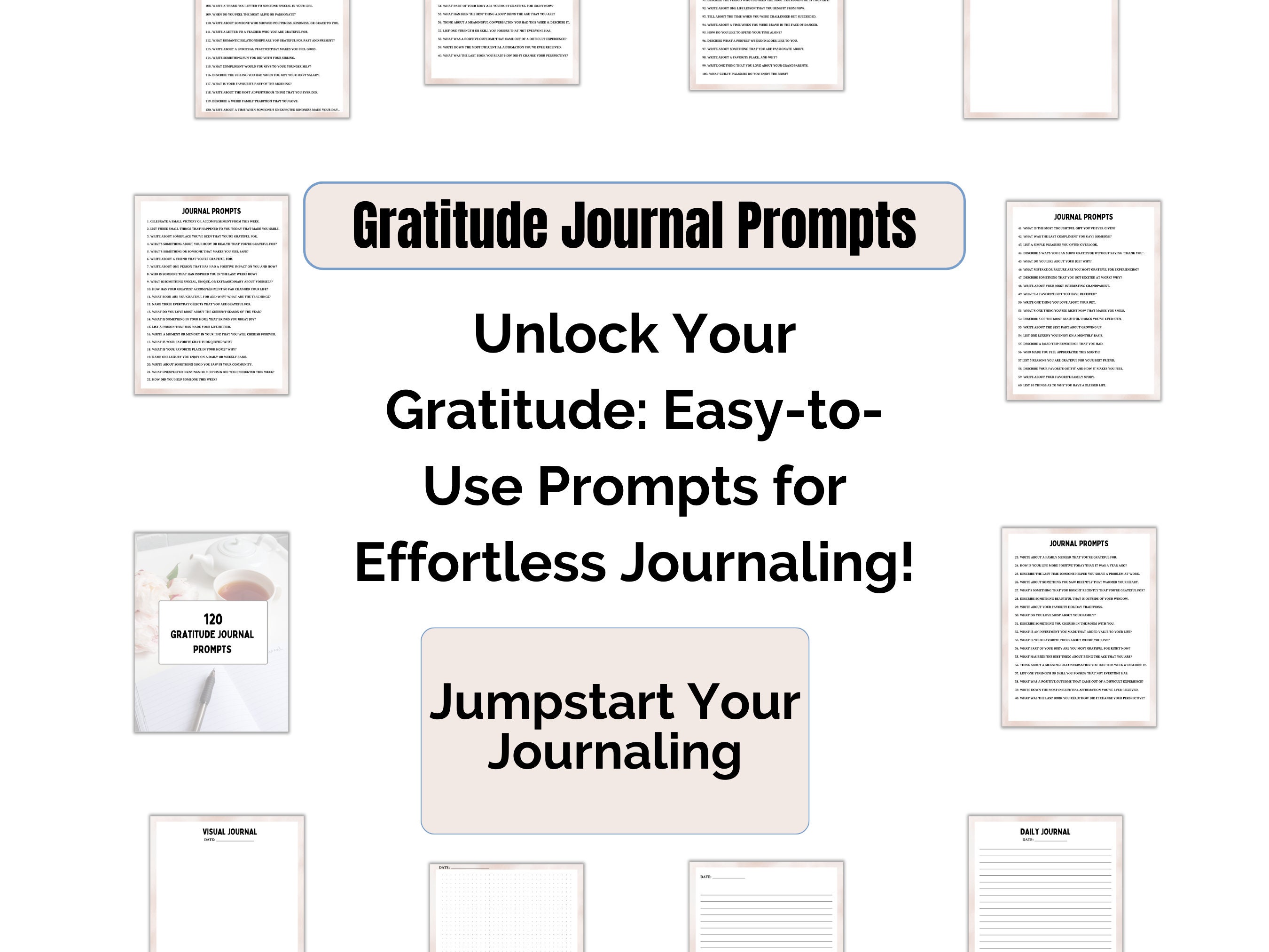 Gratitude Journal Prompts | Prompt Guide | Writing Prompts | Positivity ...