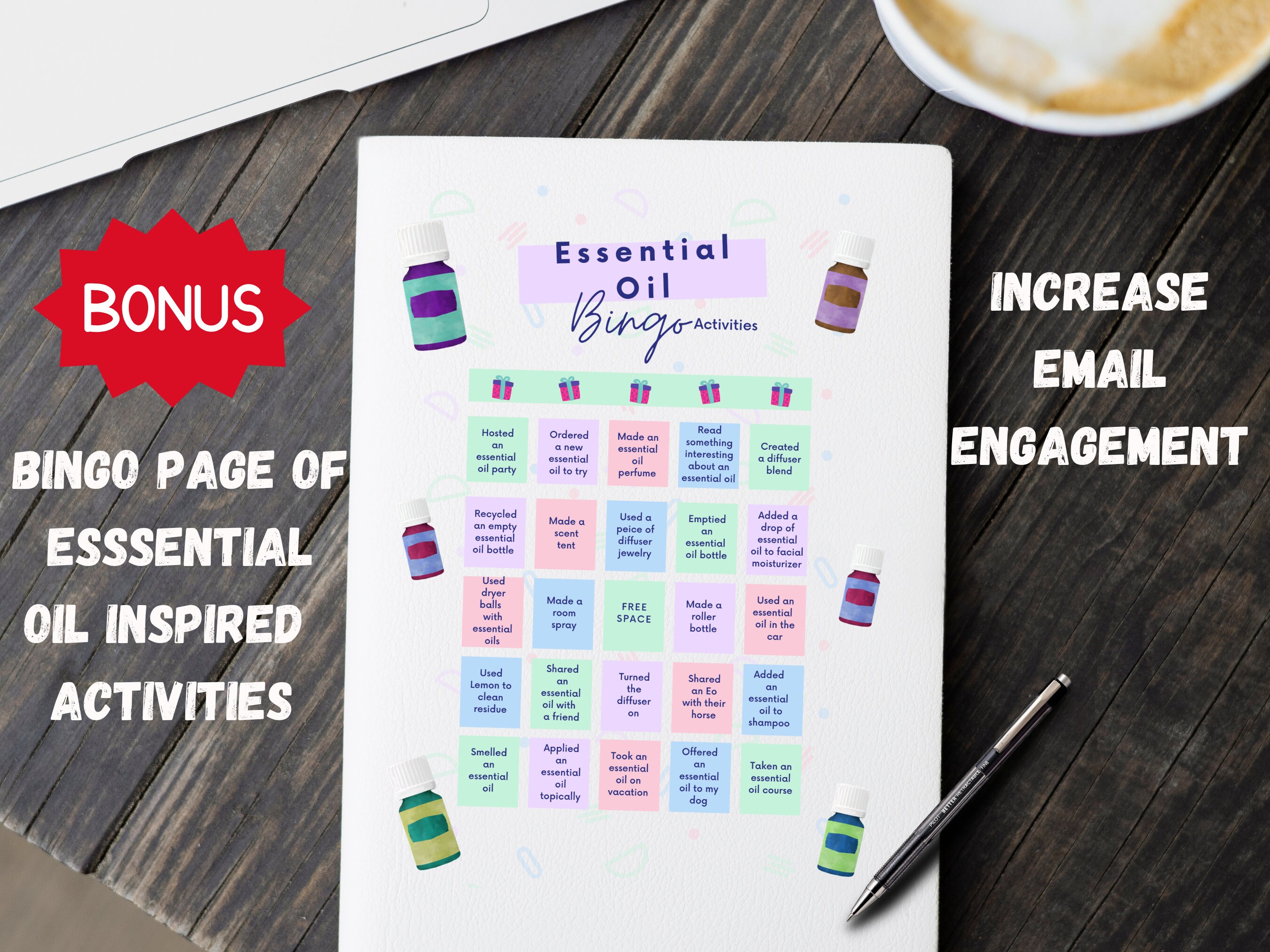 Bingo Game | Essential Oils | Printable Party Game | Digital Download | Different Cards ...