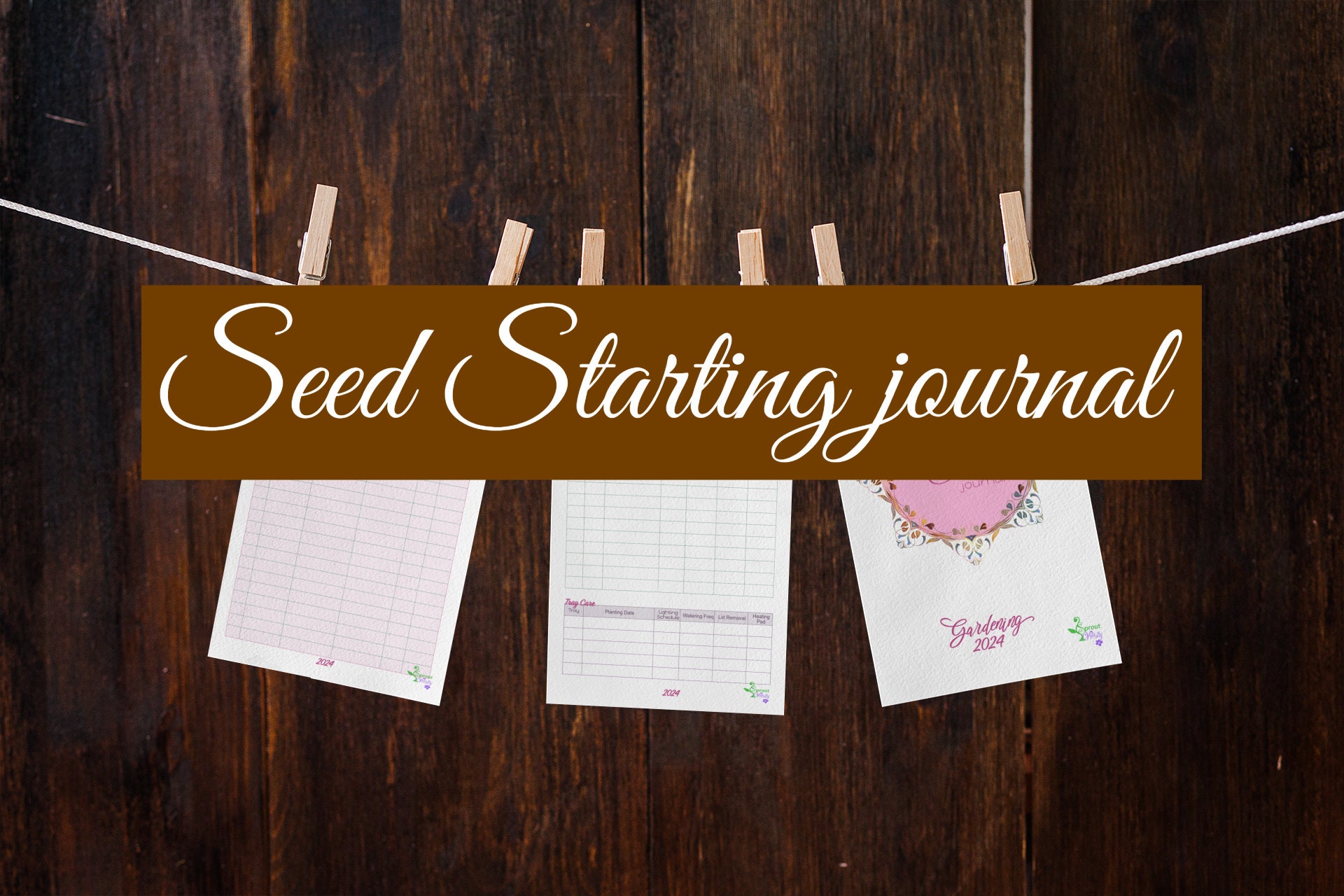Spring Season Seed Starting Journal Gardening Planner Garden Log ...