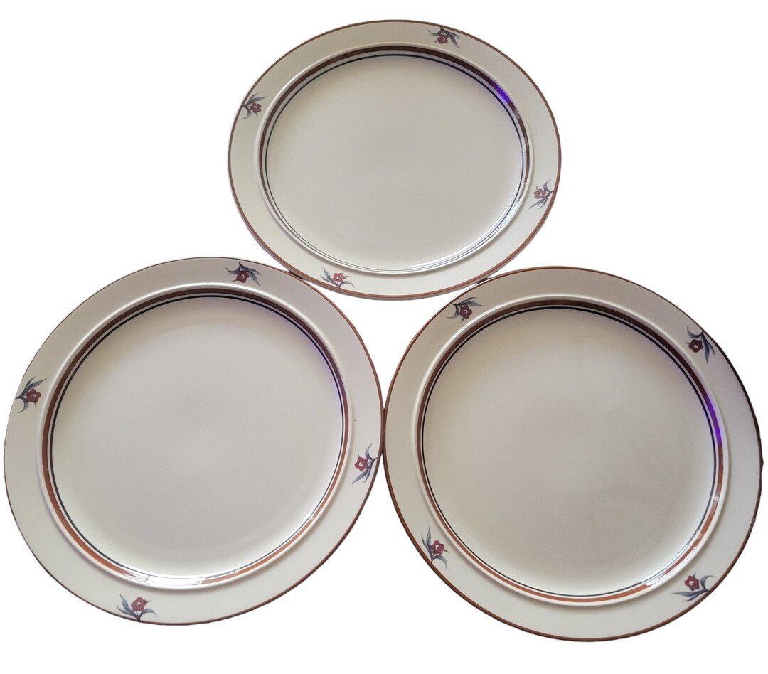 Vintage Cellar Dinner Plates Perimeter Rust Navy White Made for Macy's ...