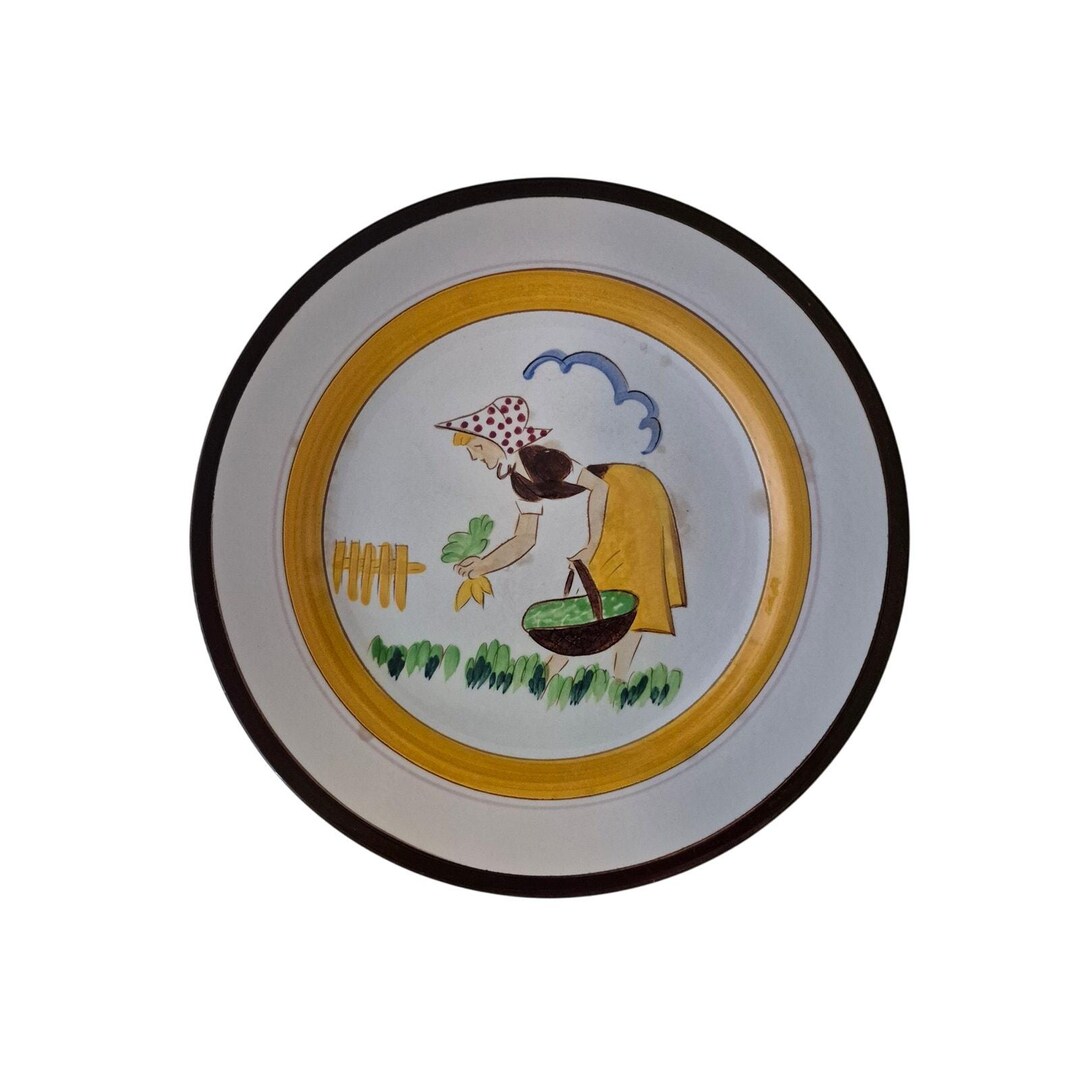 Vintage Stangl Pottery Dinner Plate: 1942 Country Life, Yellow & Brown ...