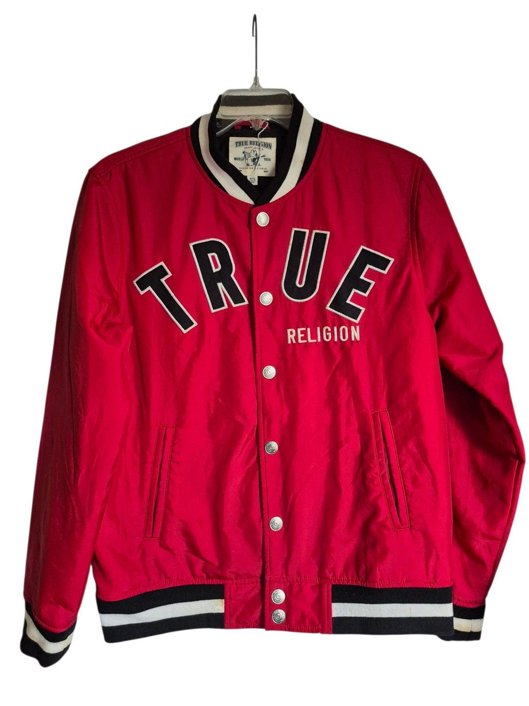 Vintage True Religion Varsity Jacket XL - Rare Red Logo - Etsy