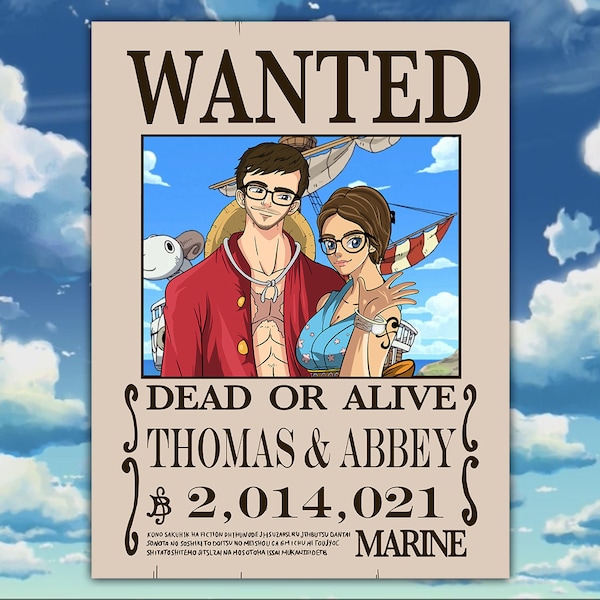 Custom One Piece Wanted Poster - Etsy
