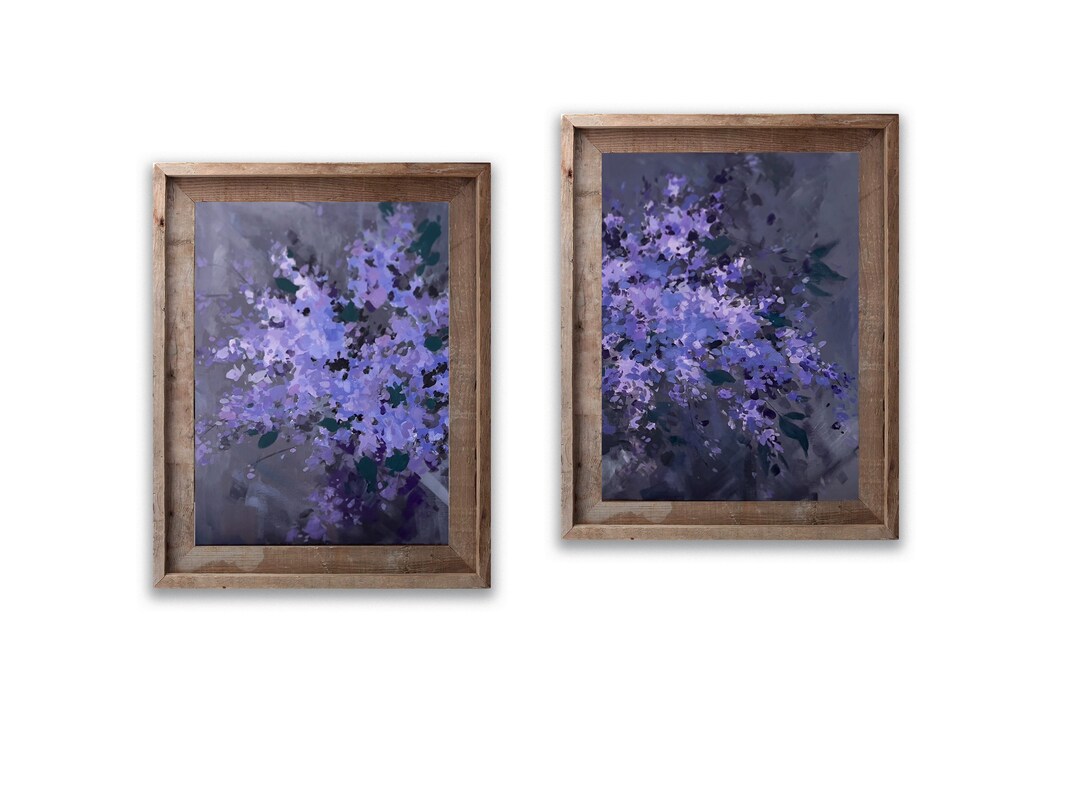 Lilac Diptych . Original Paintings, Flowers Painting, Spring Mood ...