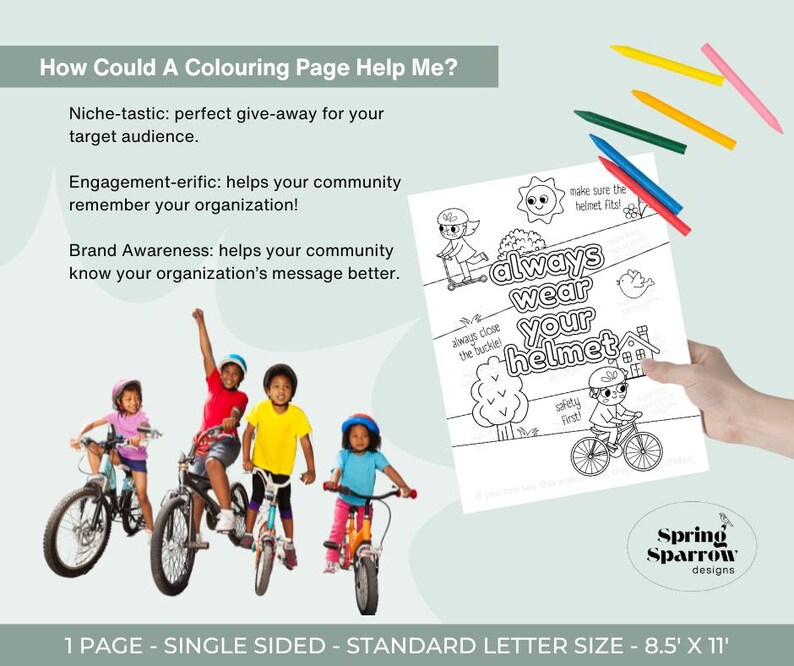 Helmet Safety Colouring Page Bike Skateboarding Scooter Rollerblading ...