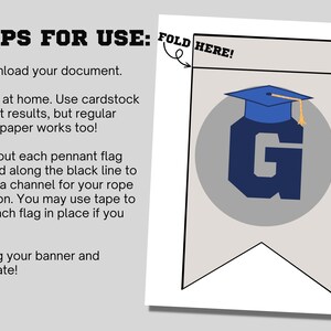 Printable Graduation Banner, Congratulations Class of 2024 Pennant ...