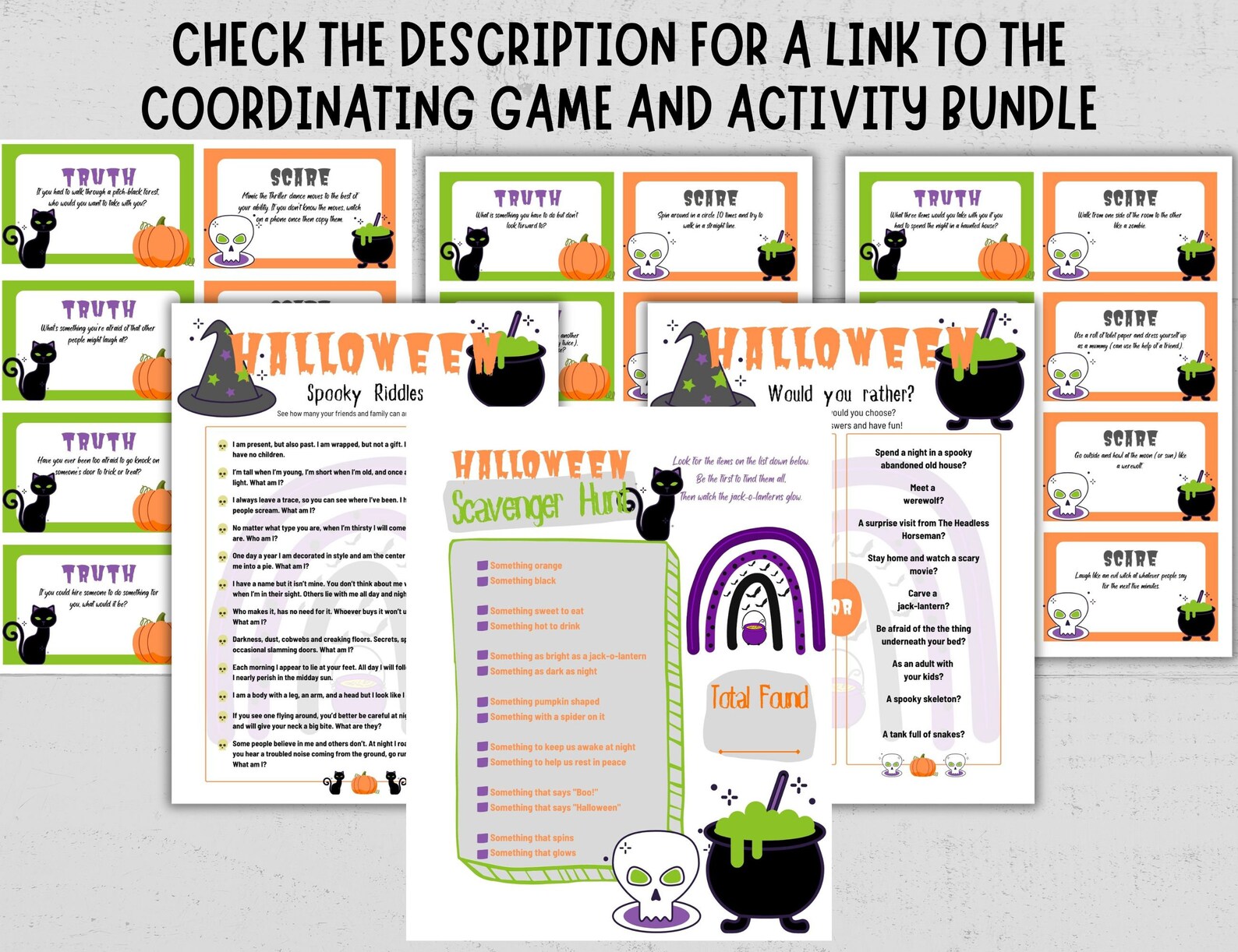 Printable Halloween Treat Tags, Halloween Gift Tags, Trick or Treat Tag ...