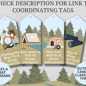Printable Happy Camper Back to School Classroom Signs, Great Outdoors ...