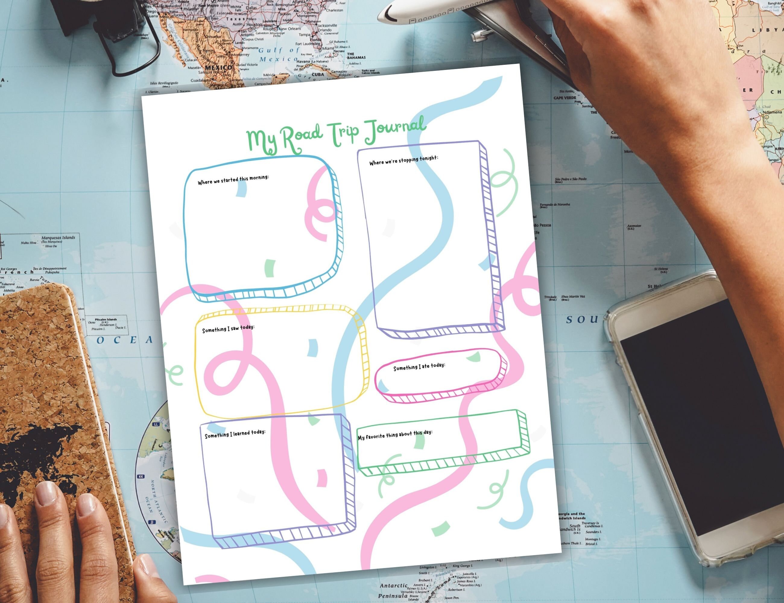 Printable Family Road Trip Activities Games and Journal Bundle, Summer ...