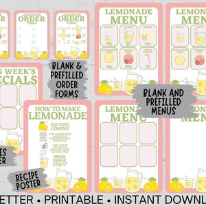 Printable Lemonade Stand Kit, Pretend Play Bundle, Dramatic Play ...