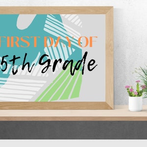 Printable First Day of School Sign, Instant Download Back to School ...
