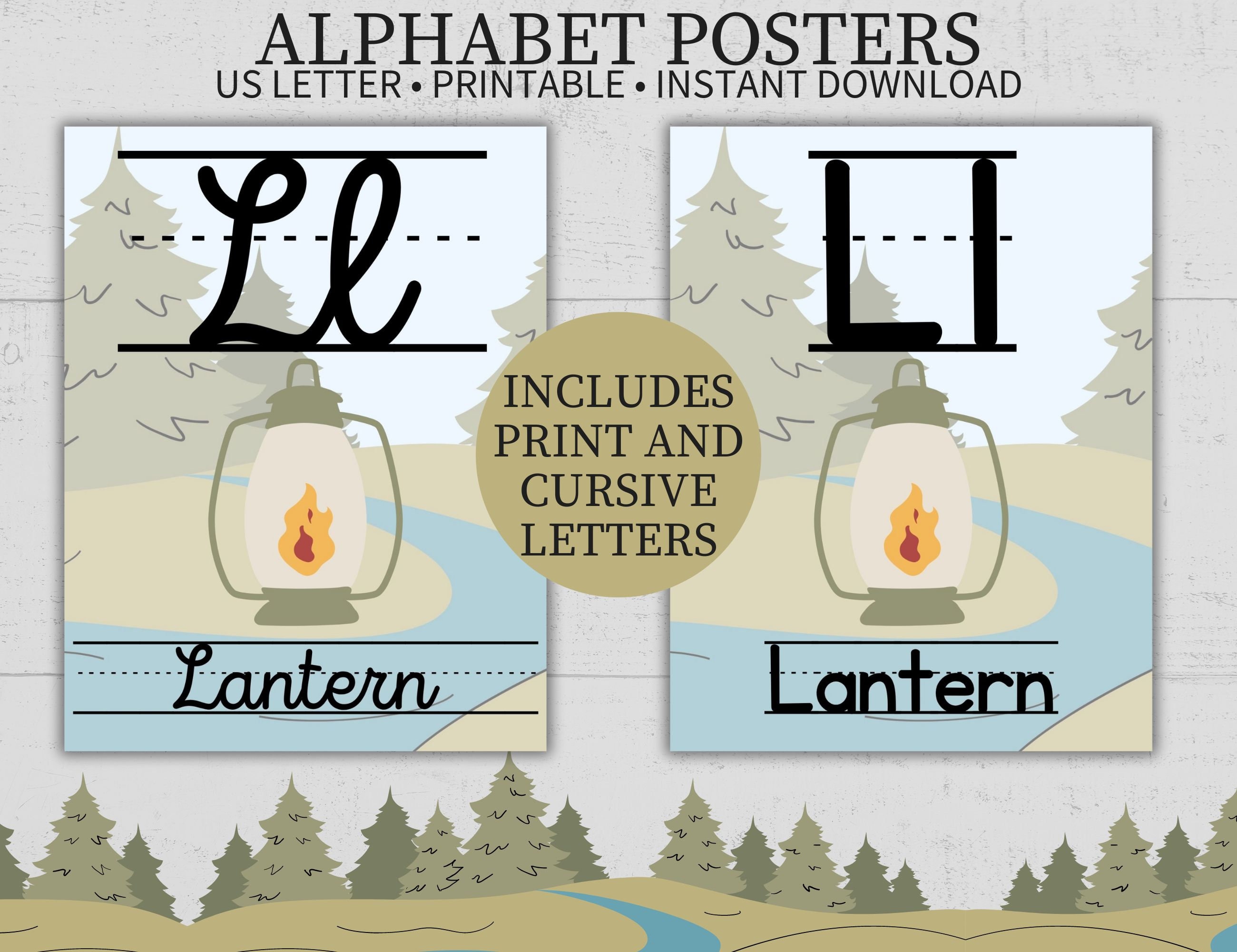 Alphabet Posters, Happy Camper Back to School Classroom Signs, Great ...
