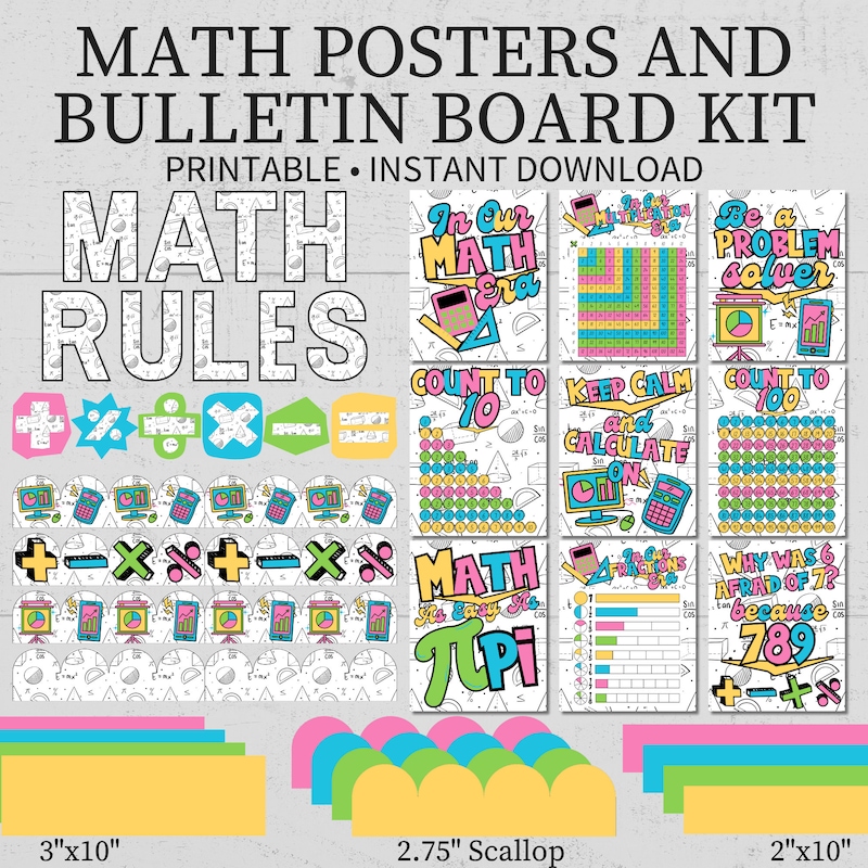 Math Bulletin Board - Etsy