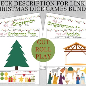 Printable Roll A Nativity Christmas Dice Game, Religious Christmas Kids ...