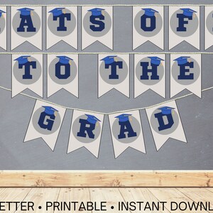 Printable Graduation Banner, Congratulations Class of 2024 Pennant ...
