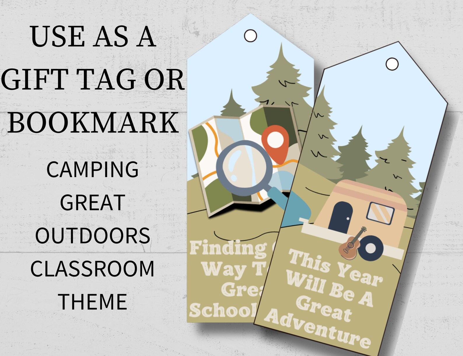 Camping Back to School Gift Tag, Bookmarks to Start the School Year off ...