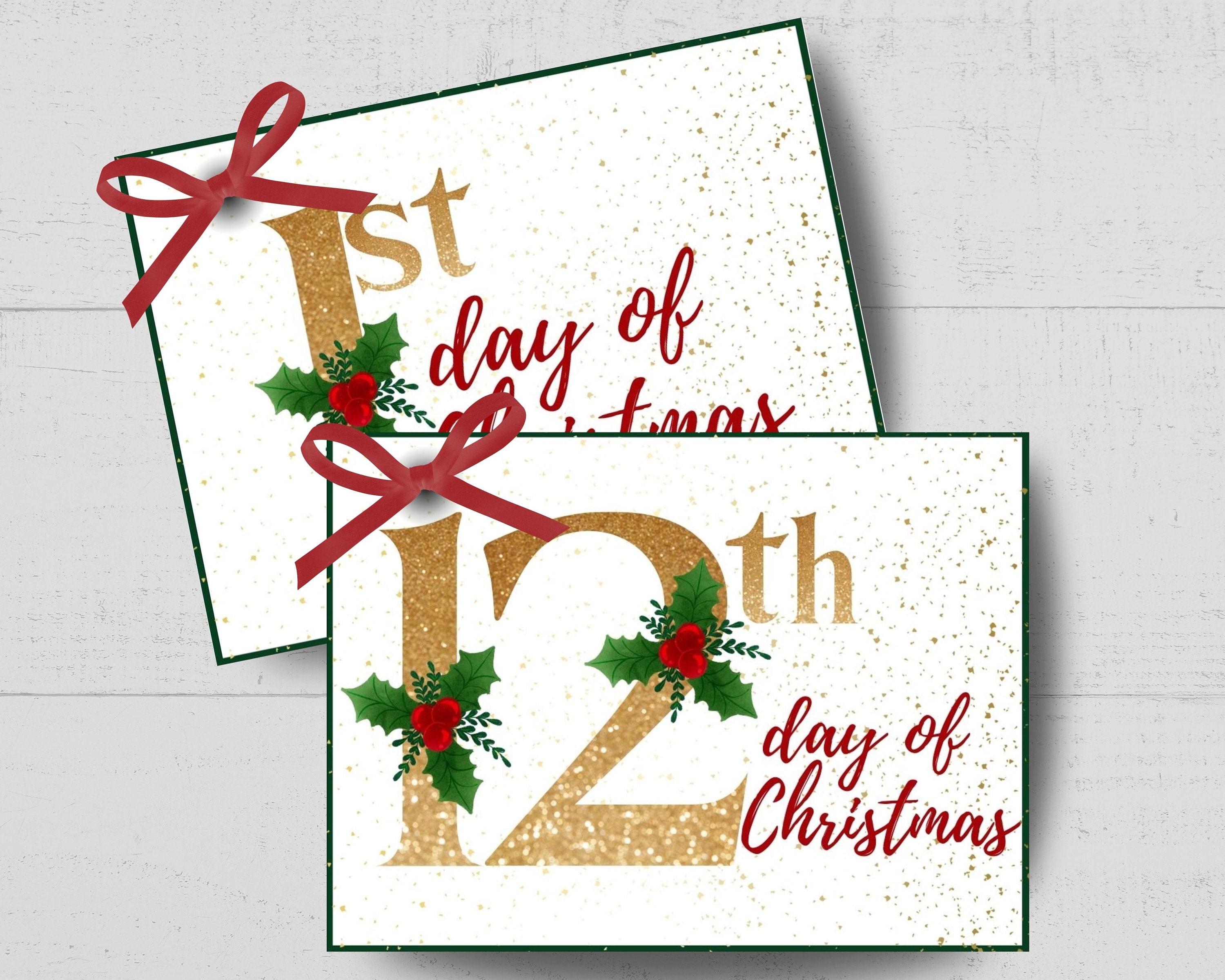 Twelve Days of Christmas Gift Tags, Printable Christmas Present Tags ...