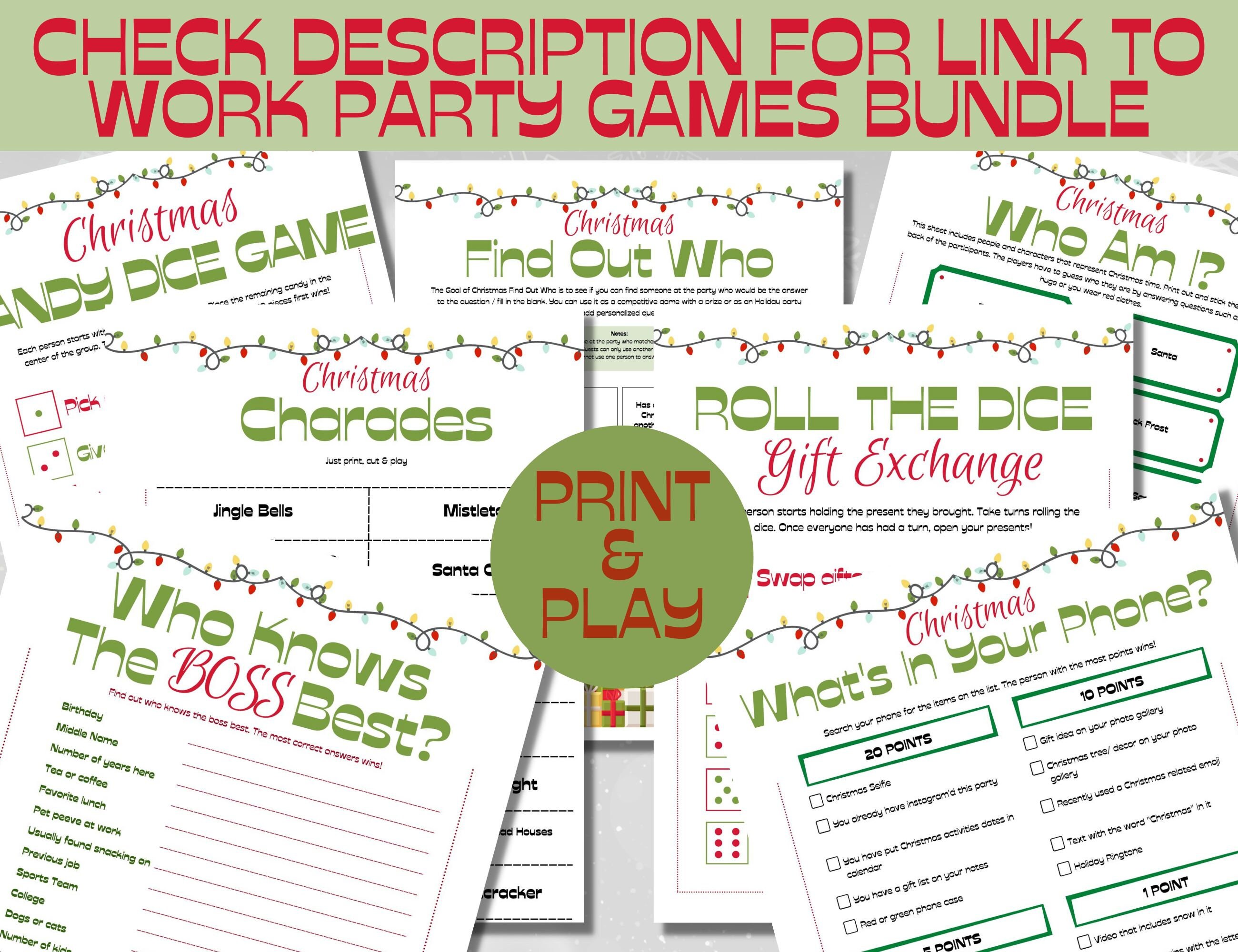 Printable Christmas Office Party Game Who Knows the Boss Best - Etsy