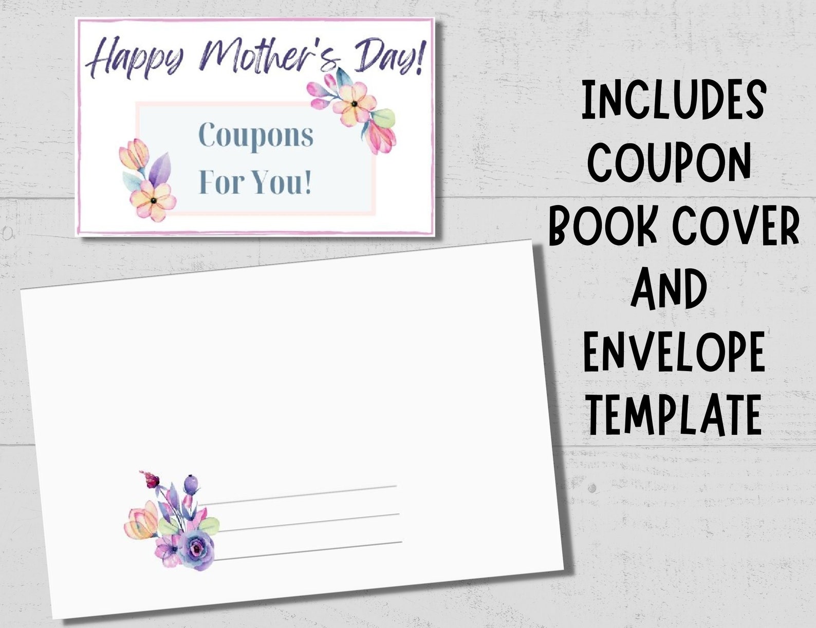 Mother's Day Coupon Book, Printable DIY Gift for Her, Coupons for Mom ...