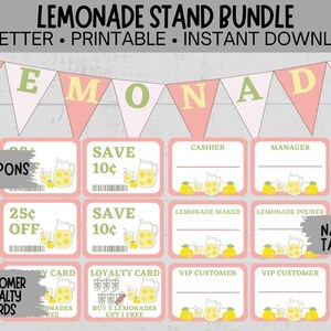 Printable Lemonade Stand Kit, Pretend Play Bundle, Dramatic Play ...