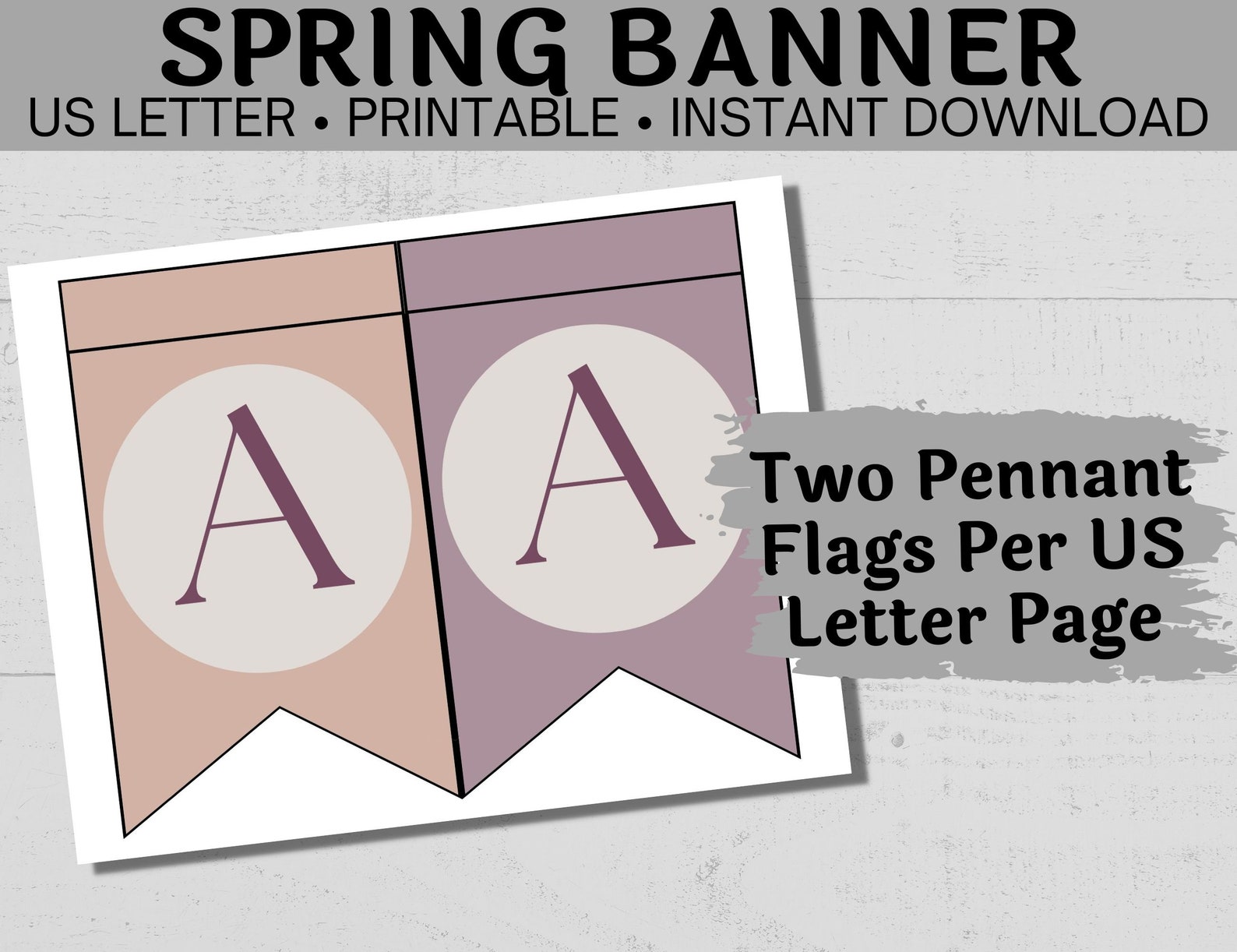 Custom Spring Time Banner Printable, Personalize Your Own Pennant ...