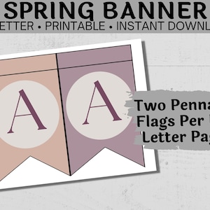 Custom Spring Time Banner Printable, Personalize Your Own Pennant ...