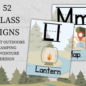 Alphabet Posters, Happy Camper Back to School Classroom Signs, Great ...