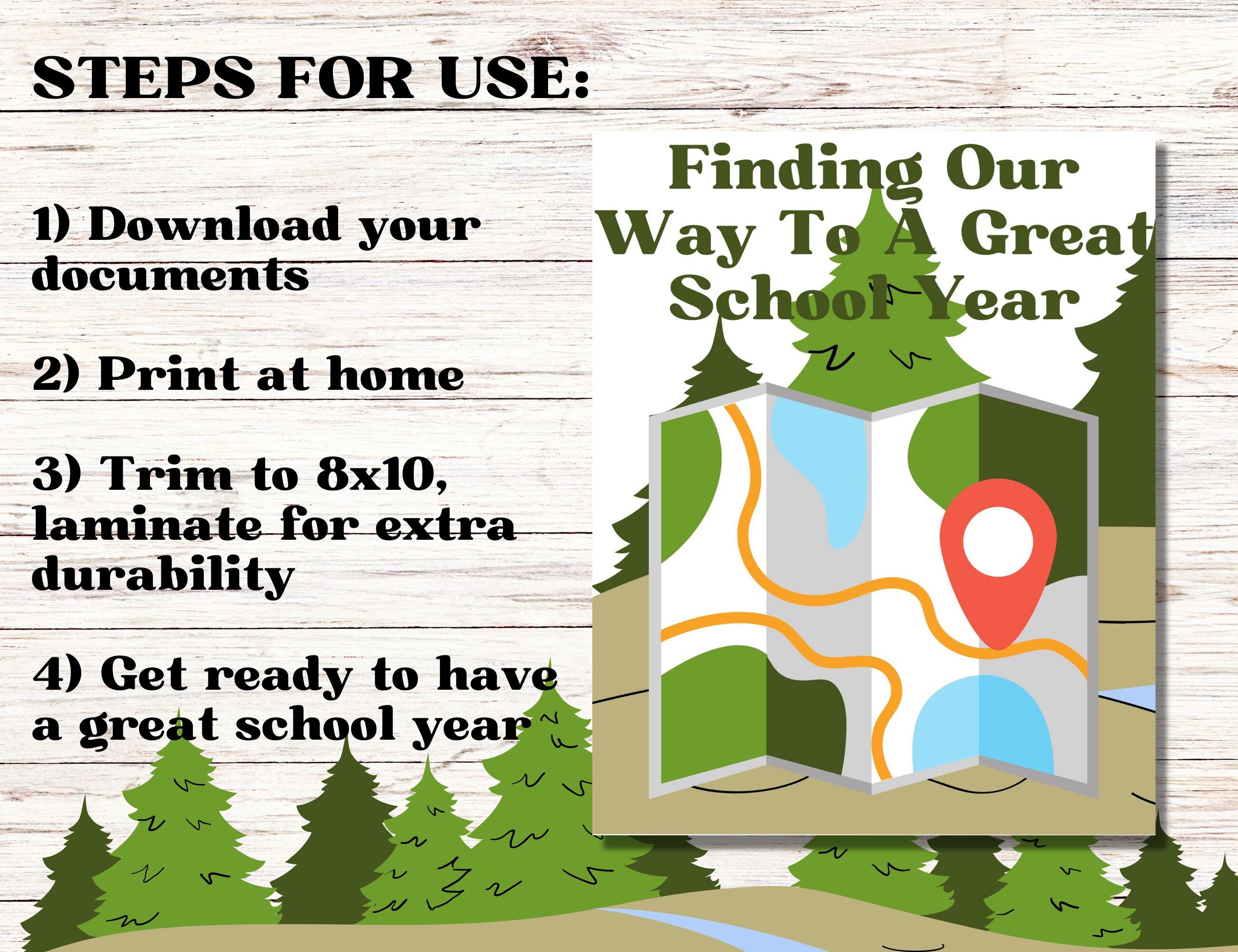 Printable Camping Back to School Classroom Sign, Great Outdoors ...