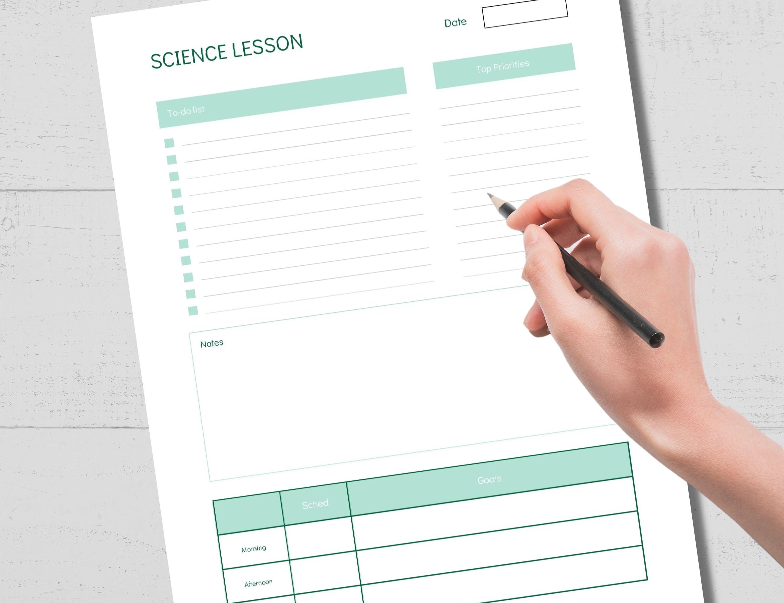 Printable Homeschool Planner, Goodnotes Compatible Watercolor Lesson ...