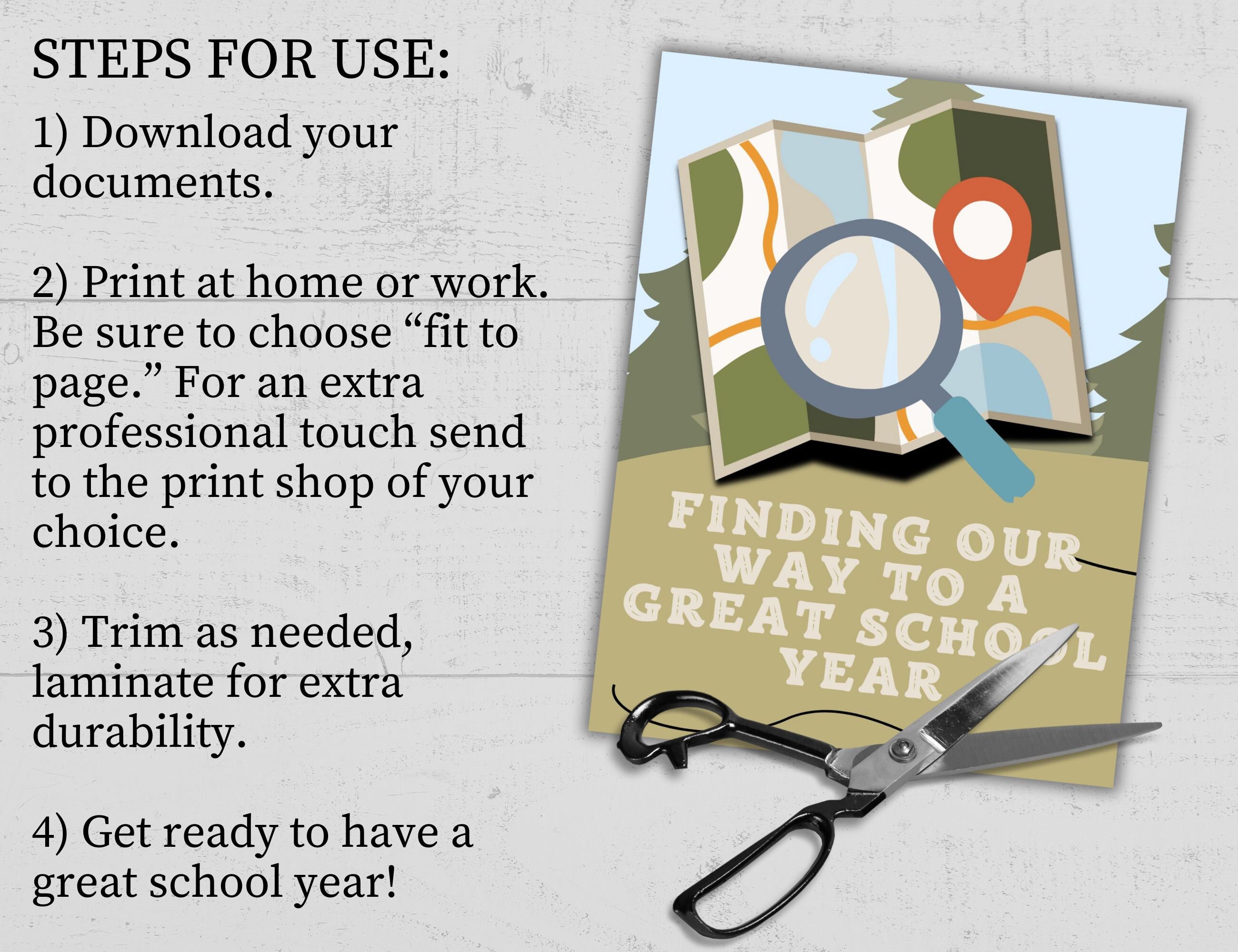 Printable Happy Camper Back to School Classroom Signs, Great Outdoors ...