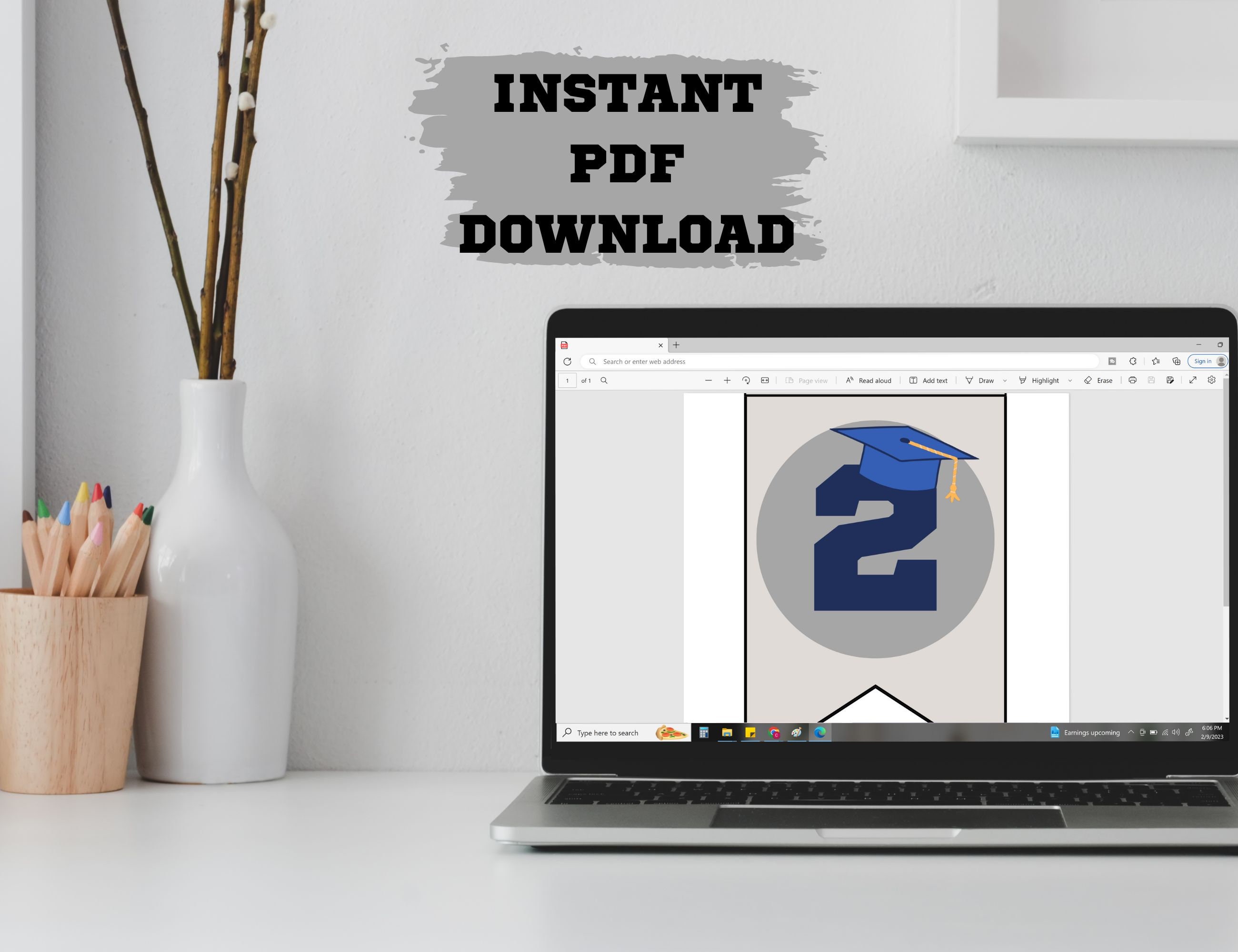 Printable Graduation Banner, Congratulations Class of 2024 Pennant ...