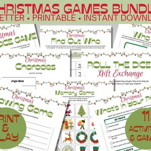 Printable Christmas Game Bundle Ultimate Holiday Activity - Etsy