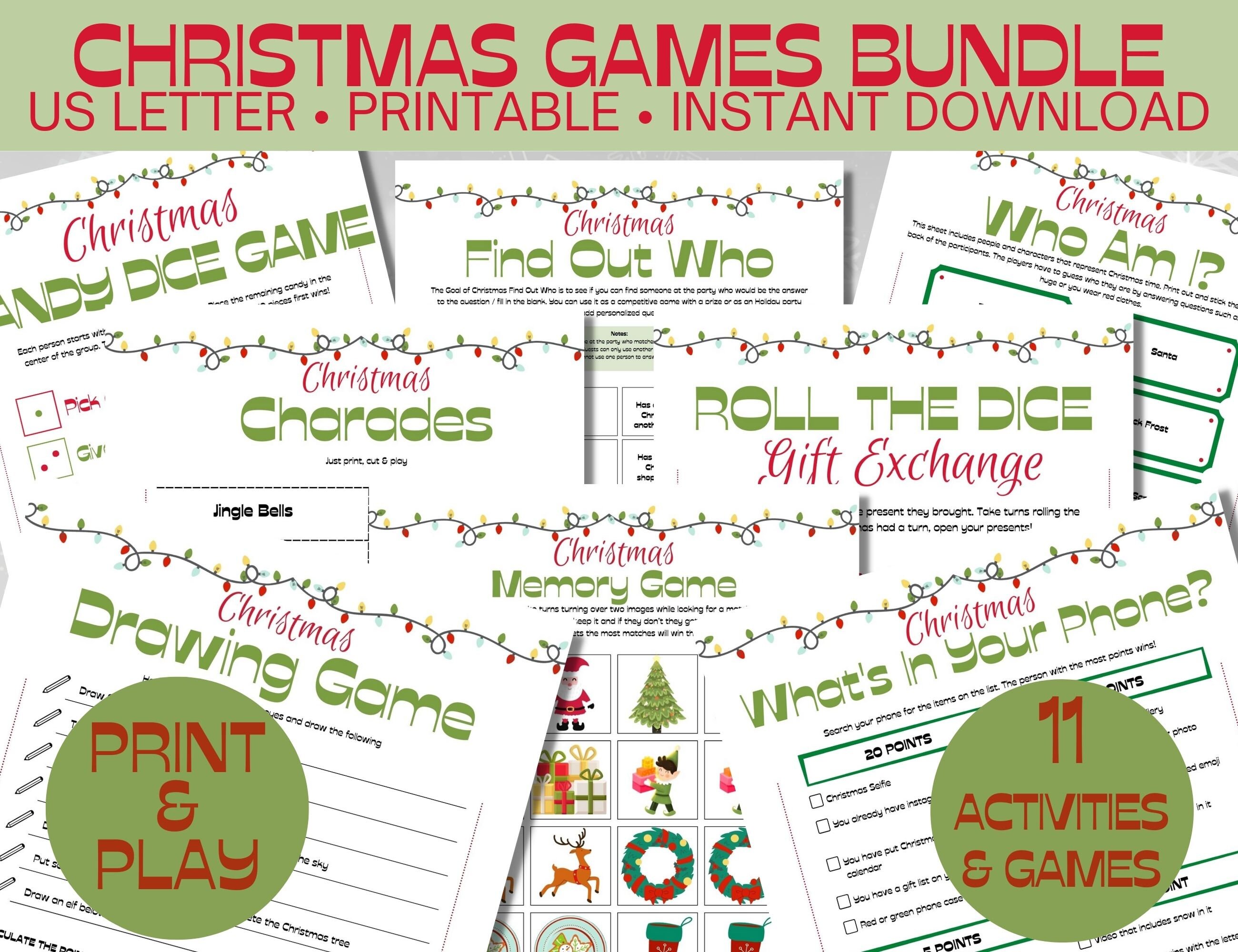 Printable Christmas Game Bundle Ultimate Holiday Activity - Etsy