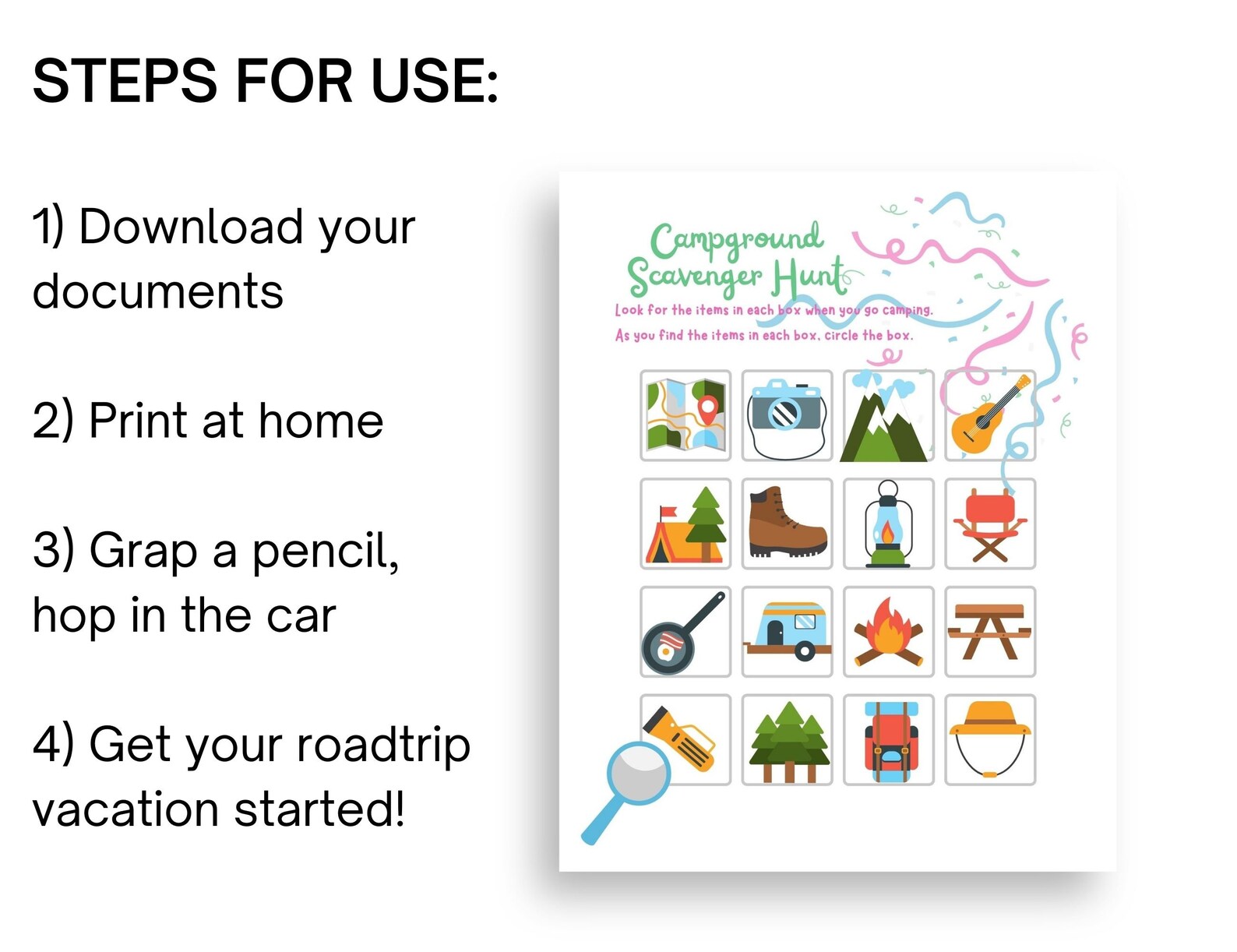 Printable Family Road Trip Activities Games and Journal - Etsy