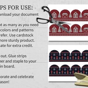 Classroom Bulletin Board Border Kit, Printable Christmas Sweater ...