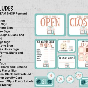Pretend Play Ice Cream Parlor Printable Bundle, Shop Dramatic Play ...