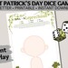 Printable St Patrick's Day Roll A Leprechaun Dice Game, Coloring Party ...