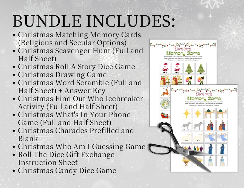 Printable Christmas Game Bundle Ultimate Holiday Activity Pack ...