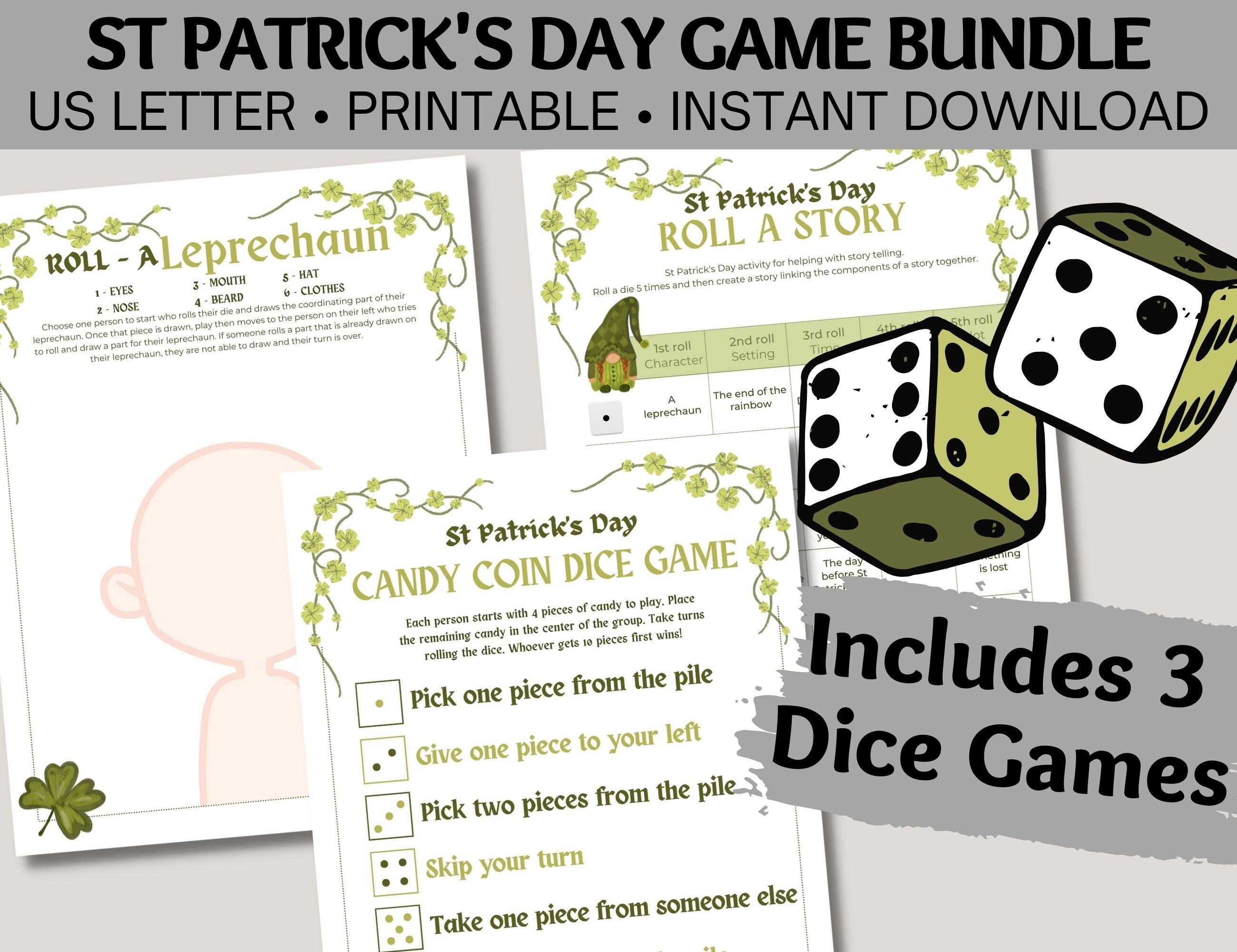 St Patrick's Day Printable Game Bundle, St Paddy's Day Classroom Games ...