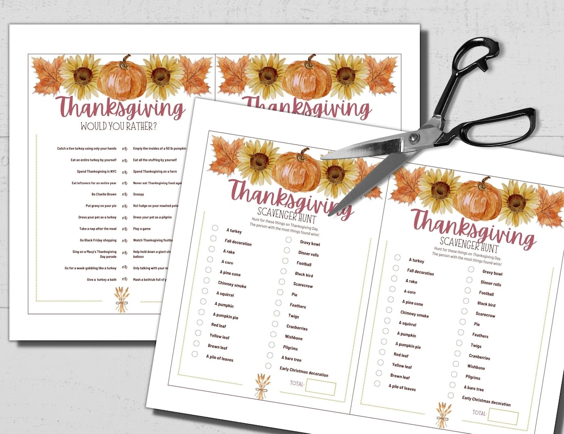 Printable Thanksgiving Games and Activities Ultimate Bundle, Kid and ...