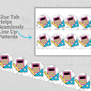 Math Classroom Bulletin Board Border Kit, Printable Retro Math ...