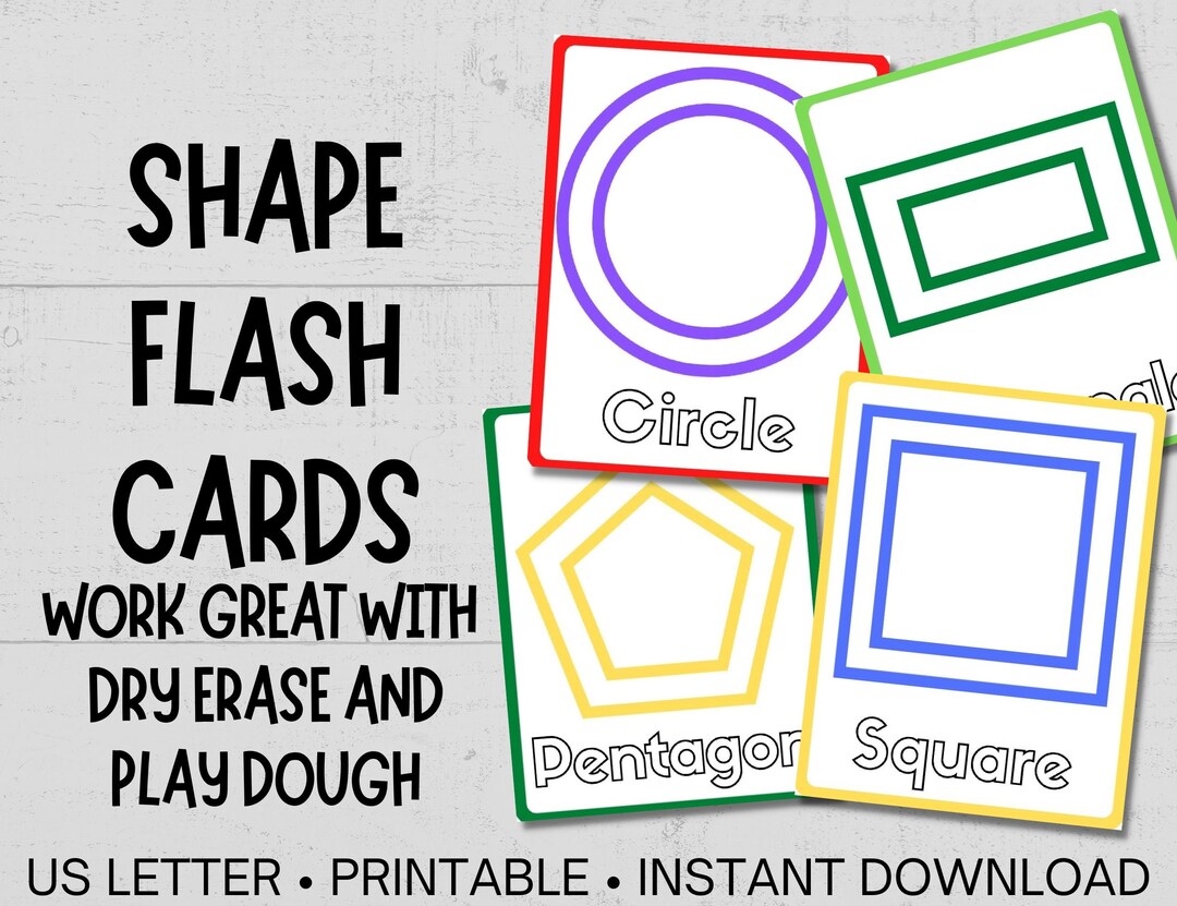 Printable Shape Play Dough Mats, Dry Erase Shape Recognition Practice ...
