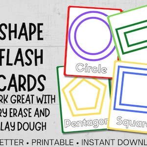 Printable Shape Play Dough Mats, Dry Erase Shape Recognition Practice ...